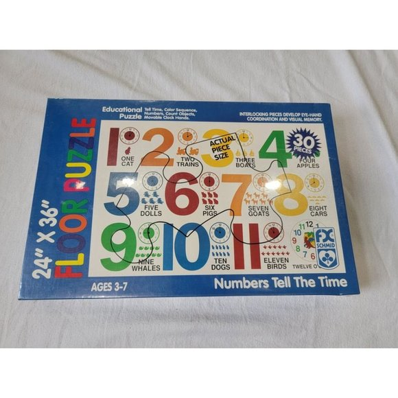 Toys | New Sealed Educational Puzzle 24x36 Floor Puzzle Numbers Tell ...
